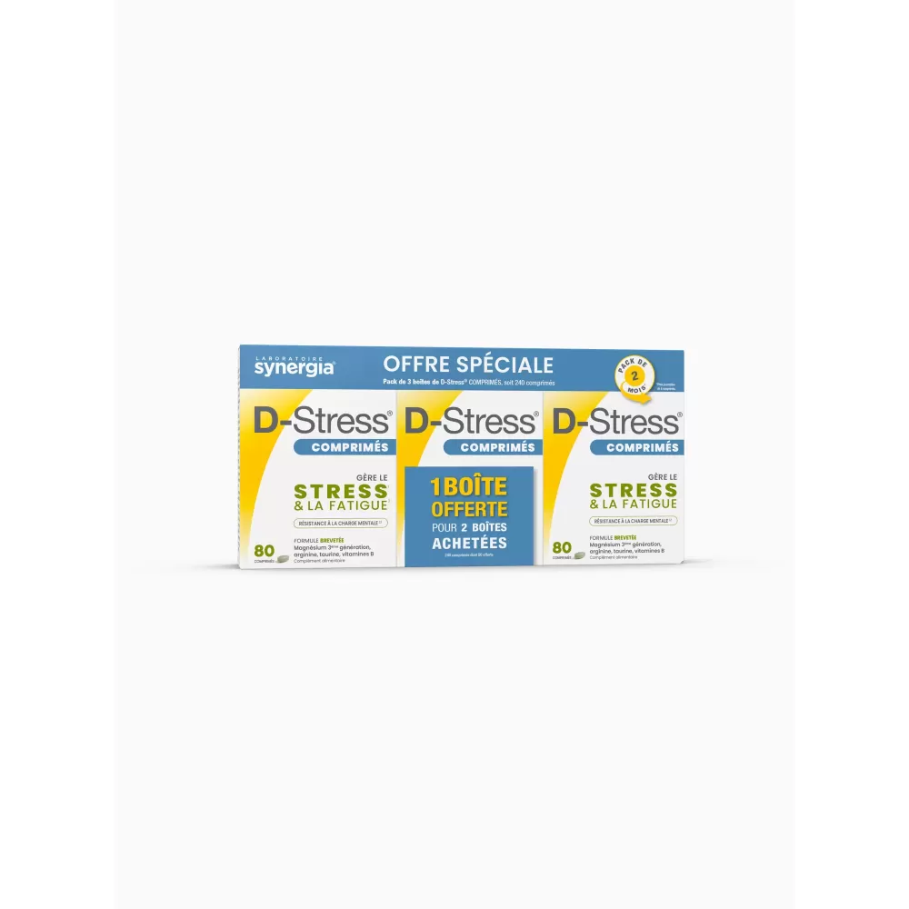 D-Stress TABLETS 3 boxes with 1 box offered - Synergia laboratory